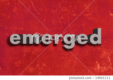 emerged word on red wall - Stock Illustration [14691111] - PIXTA