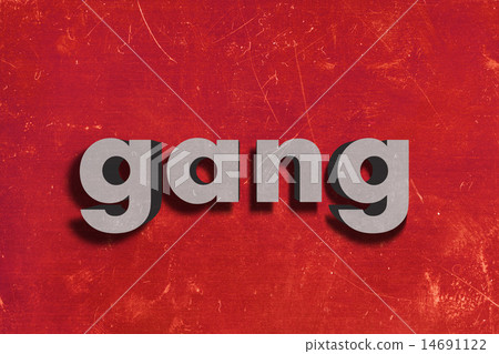 gang word on red wall - Stock Illustration [14691122] - PIXTA