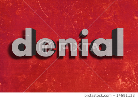 denial word on red wall - Stock Illustration [14691138] - PIXTA