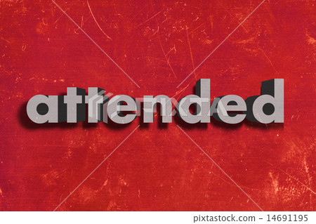 attended word on red wall - Stock Illustration [14691195] - PIXTA