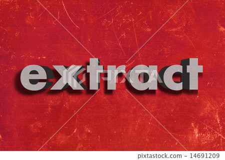 extract word on red wall - Stock Illustration [14691209] - PIXTA