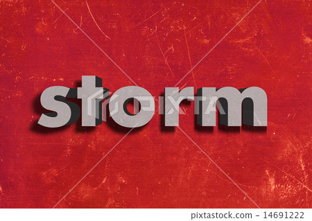storm word on red wall - Stock Illustration [14691222] - PIXTA