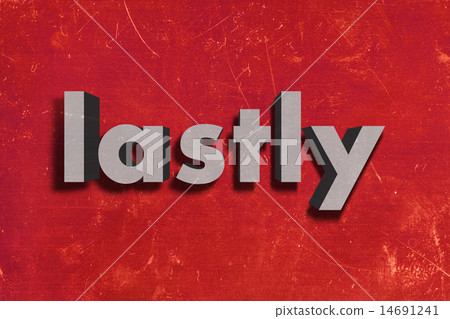 lastly word on red wall - Stock Illustration [14691241] - PIXTA