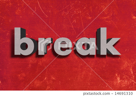 break word on red wall - Stock Illustration [14691310] - PIXTA