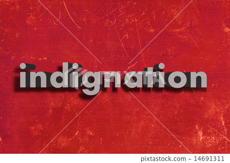 indignation word on red wall - Stock Illustration [14691311] - PIXTA