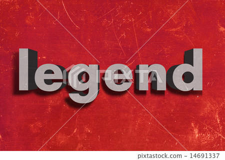 legend word on red wall - Stock Illustration [14691337] - PIXTA