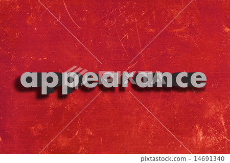 appearance word on red wall - Stock Illustration [14691340] - PIXTA