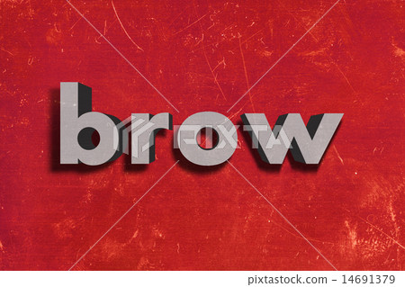 brow word on red wall - Stock Illustration [14691379] - PIXTA