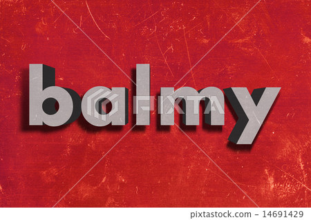balmy word on red wall - Stock Illustration [14691429] - PIXTA