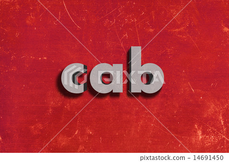 cab word on red wall - Stock Illustration [14691450] - PIXTA