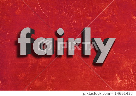 fairly word on red wall - Stock Illustration [14691453] - PIXTA