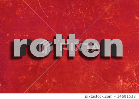 rotten word on red wall - Stock Illustration [14691538] - PIXTA