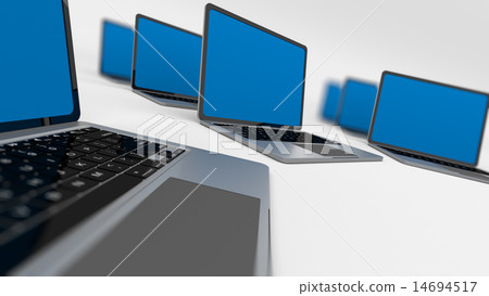 laptops in a circle - Stock Illustration [14694517] - PIXTA