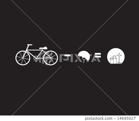Vector bicycle riding safety helmet campaign - Stock Illustration ...