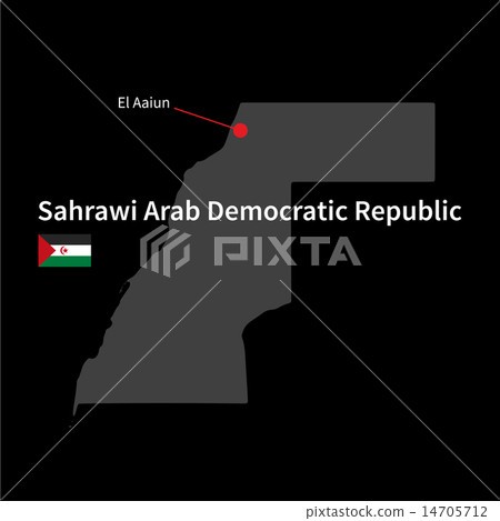 Detailed map of Sahrawi Arab Democratic... - Stock Illustration ...