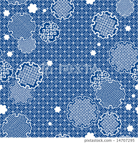 Snow rings Japanese traditional patterns - Stock Illustration [14707295 ...