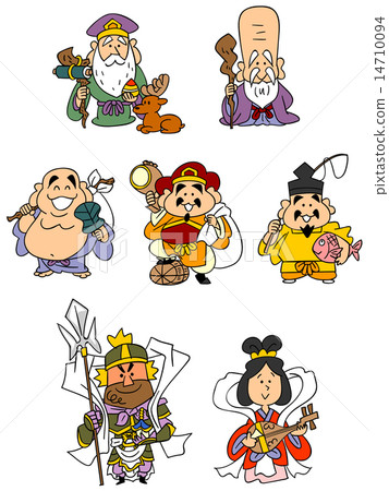 Seven Lucky Gods - Stock Illustration [14710094] - PIXTA