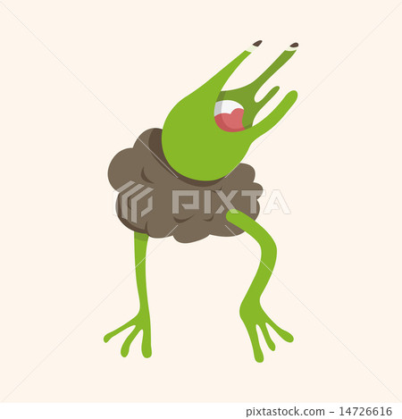 bizarre monster flat icon elements background, - Stock Illustration ...