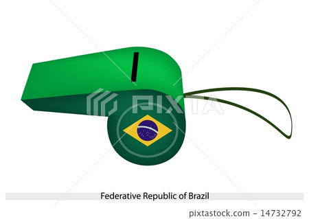 A Green and Yellow of Brazil Whistle - Stock Illustration [14732792 ...