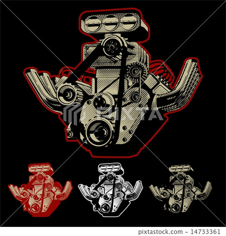 Vector Cartoon Turbo Engine - Stock Illustration [14733361] - PIXTA