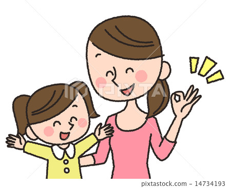 Mama and child OK - Stock Illustration [14734193] - PIXTA