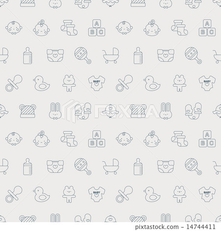 Baby line icon pattern set - Stock Illustration [14744411] - PIXTA