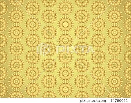 Gold Abstract Ball and Flower Pattern - Stock Illustration [14760031 ...