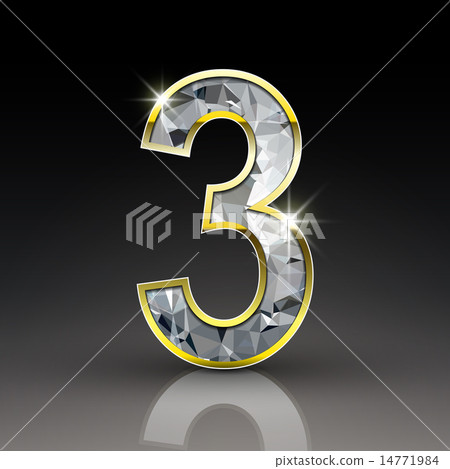 number 3, math, jewel - Stock Illustration [14771984] - PIXTA