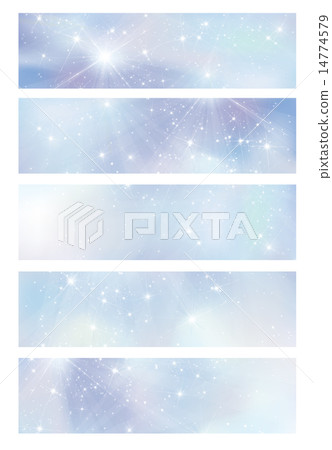 Blue glitter banners, illustration. - Stock Illustration [14774579] - PIXTA