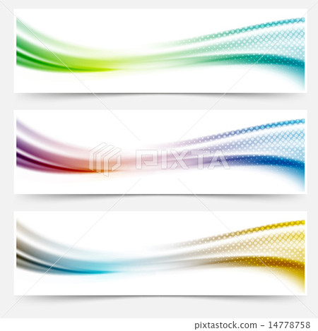 Bright smooth abstract swoosh dotted line header - Stock Illustration ...
