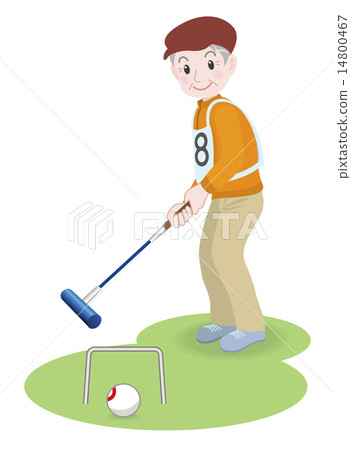 The old man in the gateball - Stock Illustration [14800467] - PIXTA