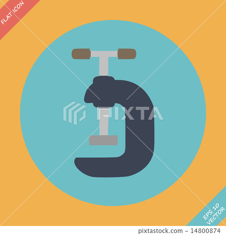 G Clamp Icon - vector illustration. Flat - Stock Illustration [14800874 ...