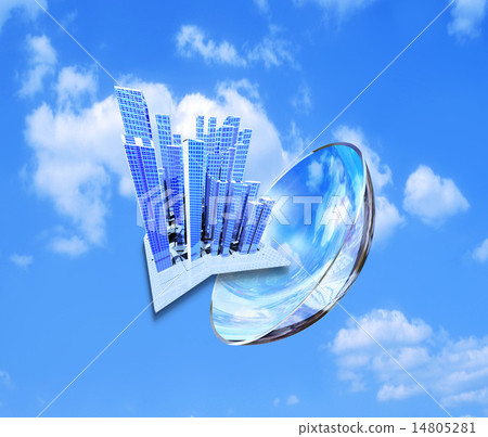 High-rise building on the lens - Stock Illustration [14805281] - PIXTA
