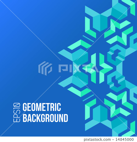 blue asymmetric abstract geometric background.-插圖素材 [14845000] - PIXTA圖庫