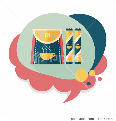 3 in 1 coffee flat icon with long shadow,eps10 - Stock Illustration ...