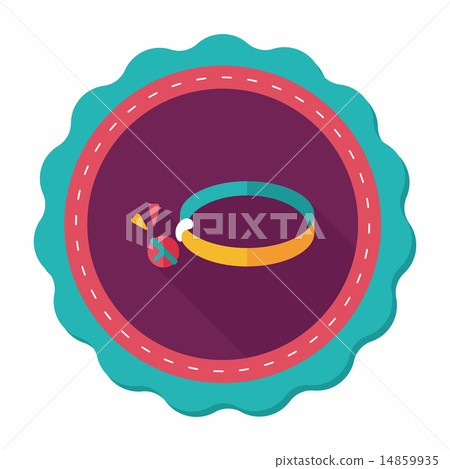 Pet dog chains flat icon with long shadow,eps10 - Stock Illustration ...