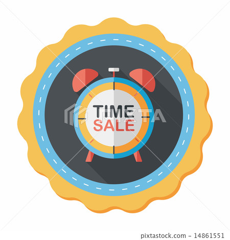 shopping limit sale flat icon with long... - Stock Illustration ...