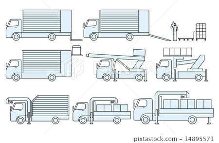 Types of cargo trucks of moving transport - Stock Illustration ...