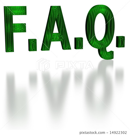 Green faq word in 3d - Stock Illustration [14922302] - PIXTA