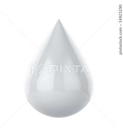 White paint drop isolated on white background - Stock Illustration ...