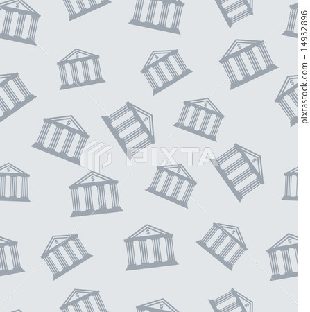 Seamless Pattern with Building of Bank - Stock Illustration [14932896 ...
