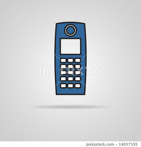 Old mobile phone vector illustration - Stock Illustration [14937195 ...