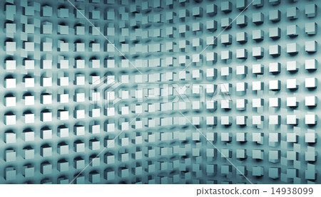 Abstract 3d background with blue square pattern - Stock Illustration ...