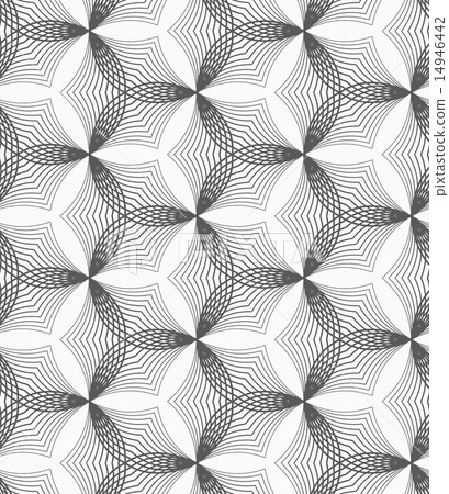 Monochrome linear striped puckered hexagons - Stock Illustration ...