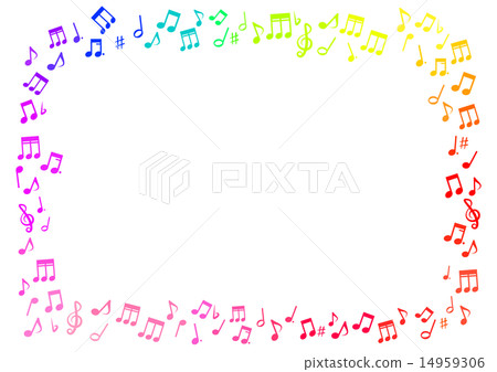 Rainbow color frame of a note - Stock Illustration [14959306] - PIXTA