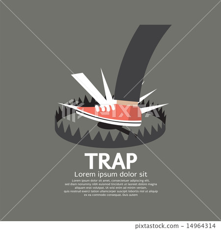 Foot Stepped On Trap - Stock Illustration [14964314] - PIXTA