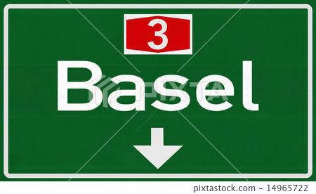 Basel Switzerland Highway Road Sign - Stock Illustration [14965722] - PIXTA