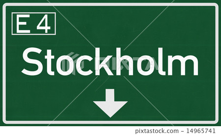 Stockholm Sweden Highway Road Sign - Stock Illustration [14965741] - PIXTA