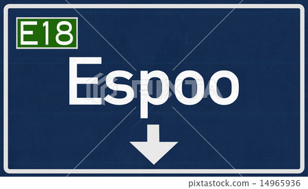 Espoo Finland Highway Road Sign-插圖素材 [14965936] - PIXTA圖庫