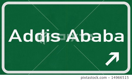Addis Ababa Ethiopia Highway Road Sign - Stock Illustration [14966515 ...